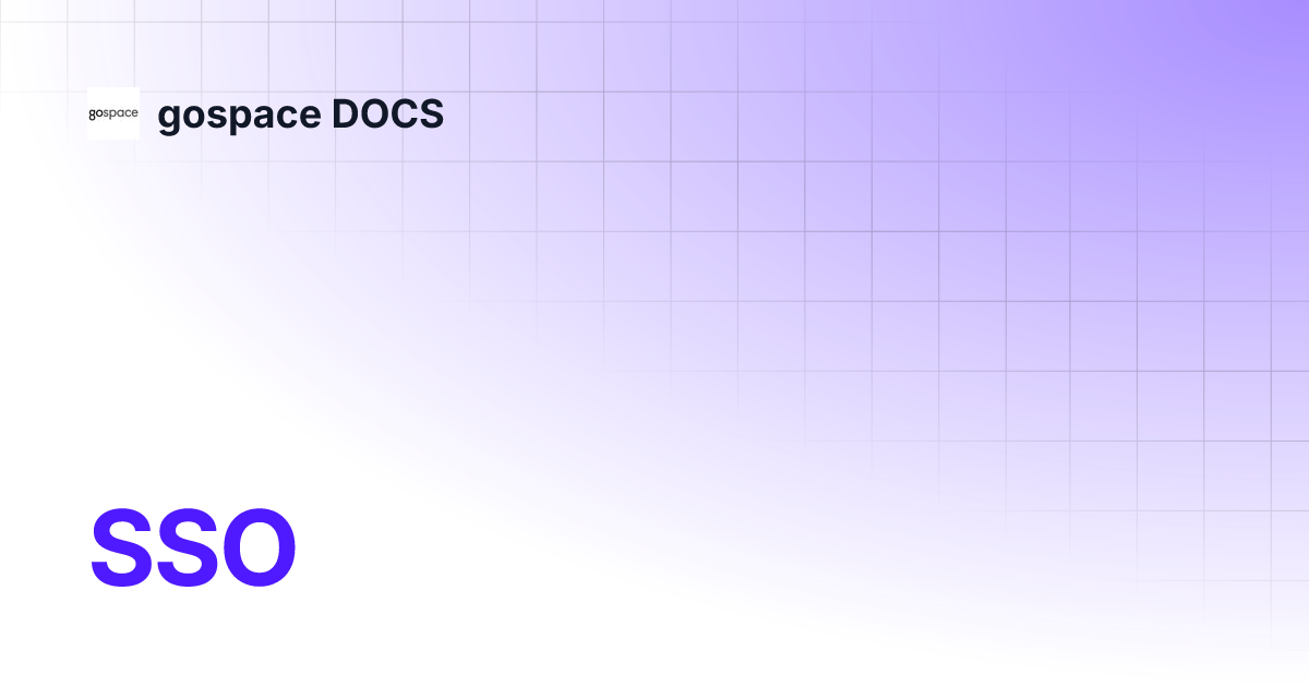 SSO | gospace DOCS
